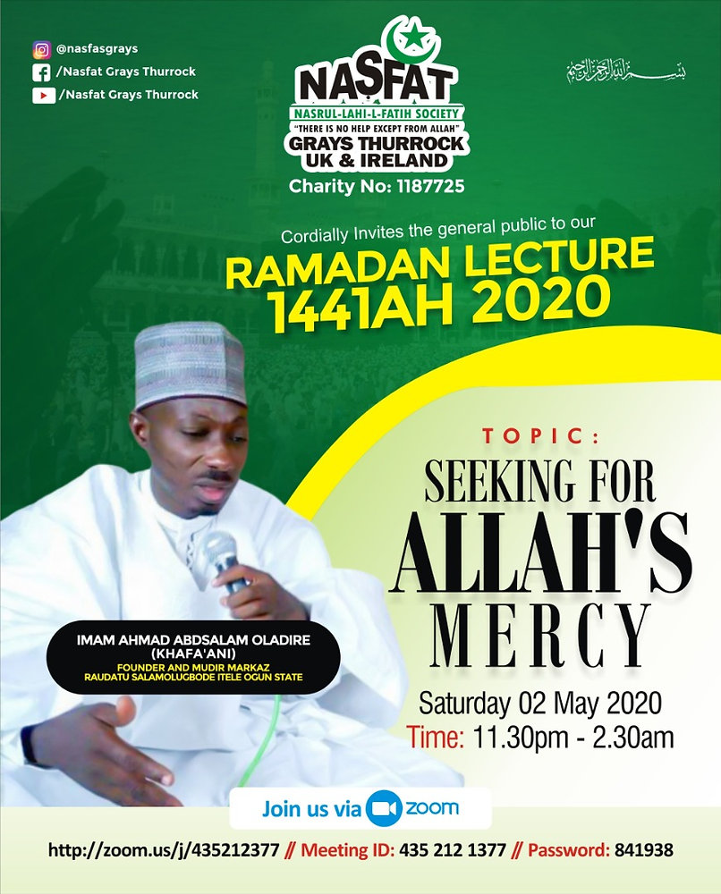 Invitation to our Ramadan Lecture