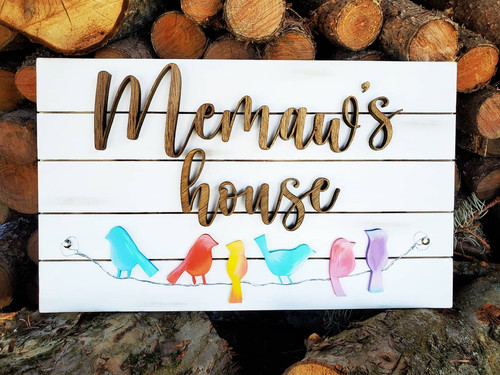 Family Name Signs: $200-$300 | White Pine Whimsy