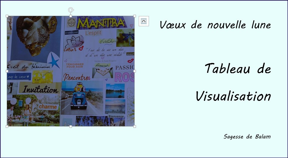Le tableau de visualisation