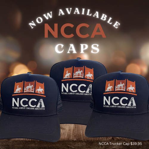 NCCA Trucker Cap - Black with Black Stripes | National Cowboy Chal