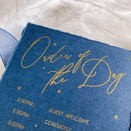 A4 Verona deckle edge order of the day bar sign | CWStationery