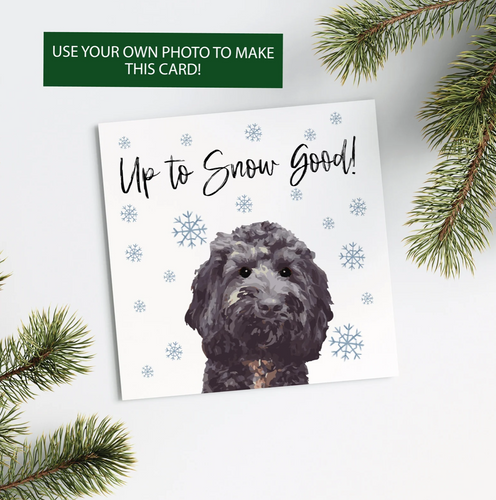 Custom Pet Snowflake Christmas Card | CWStationery