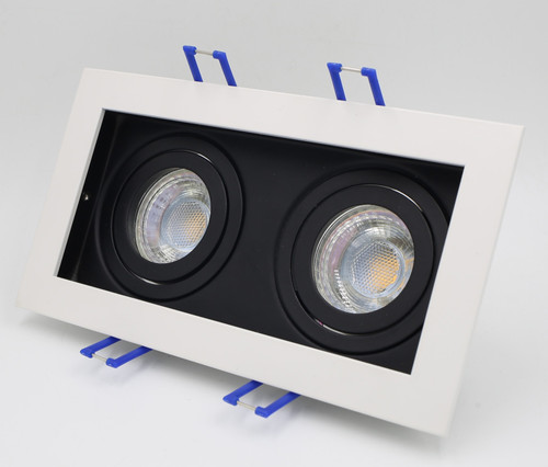 DOUBLE DOWNLIGHT ANTIGLARE FIXTURE - SQUARE | ISH - KUWAIT