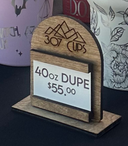 Mini Price Sign SVG ONLY | 307 Cups