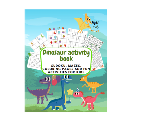 Dinosaur Activity Book | TC Unique Printables