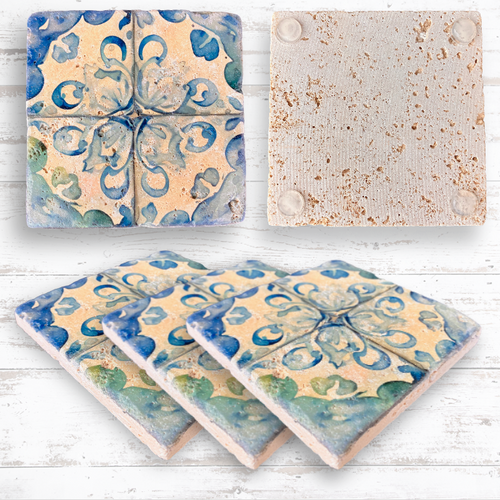 Tumbled Travertine Coaster | eagleasap