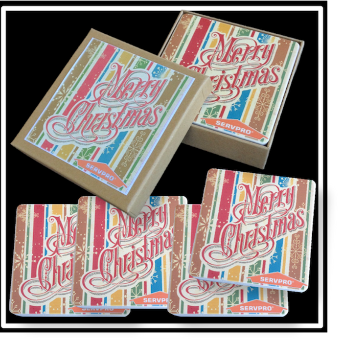 Coaster Gift Boxes with Custom Label Applied to Lid | eagleasap