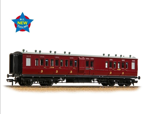 Bachmann Branchline LNWR Arc Roof Brake coach 39-883 OO Scale DC | Mysite