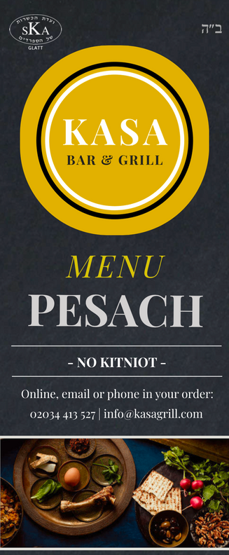 Pesach Pre-order Menu | Kasa Bar & Grill