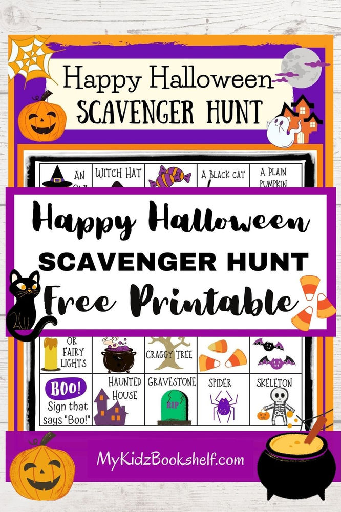 Halloween Scavenger Hunt Bingo Free Printable - A Fun Fall Kids Activity!