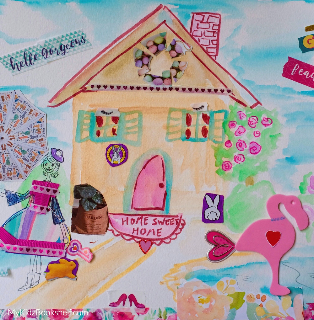 Create Your Own Mixed Media Collage DIY - A Great Stay at Home Craft!