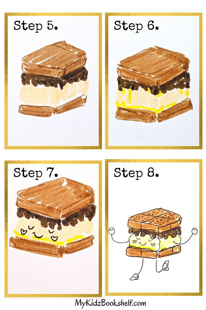 How to Draw a Sweet S'more Tutorial!