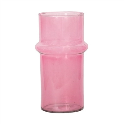 PINK RECYCLED GLASS VASE | Expdesignproject
