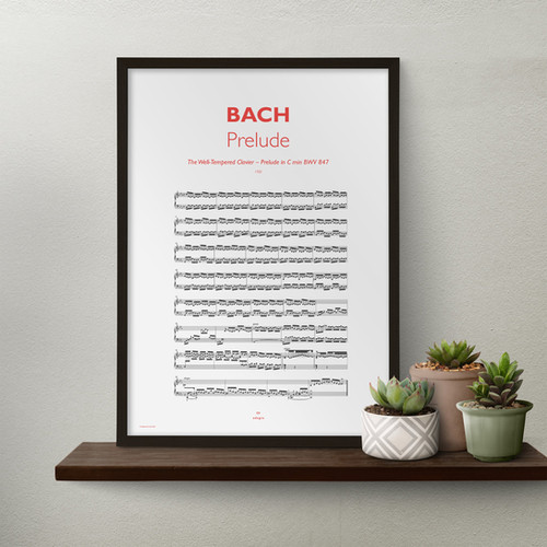 Bach | Prelude in C min | Poster