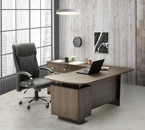Executive Table Set With Storage | Basudev Wood