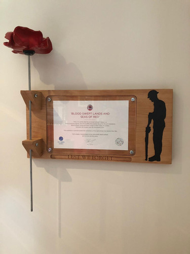 Tower of London Poppy and Certificate Display Plaque | Oak At Home