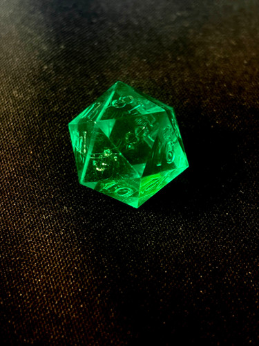 *Bubble* Emerald Gem D20 1-20 Single Die | Gamescience