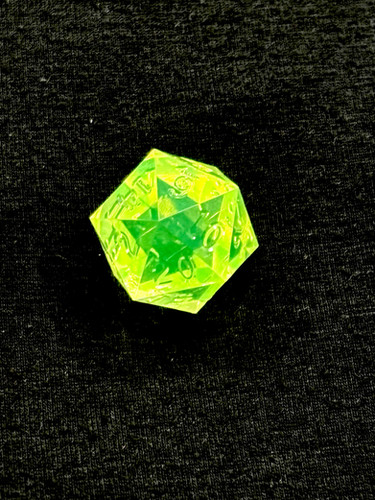 Gelantinous Cube Gem D20 1-20 Single Die | Gamescience