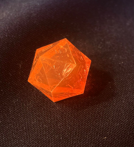 Orange Gem D20 1-20 Single Die | Gamescience