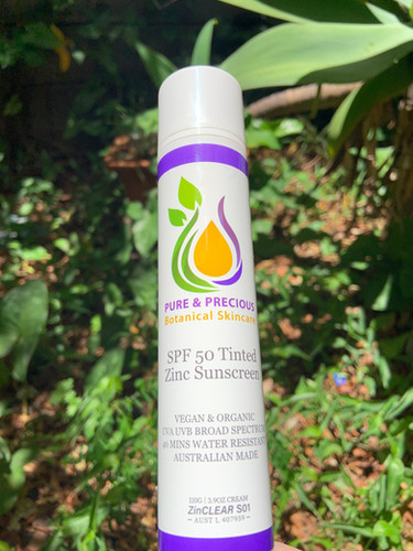 SPF 50 Tinted Zinc Sunscreen | Pure & Precious