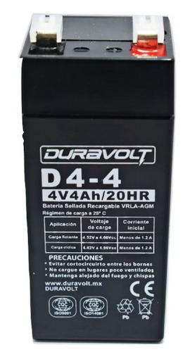 Pila rectangular 4V 4Ah | Dhuma