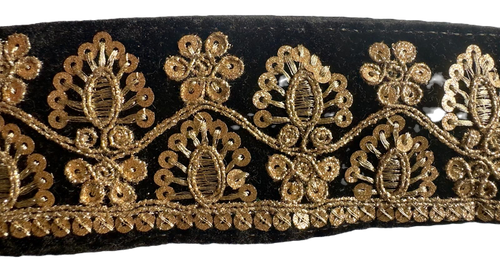 Black Fan Trim - 5cm | Mellymade Designs