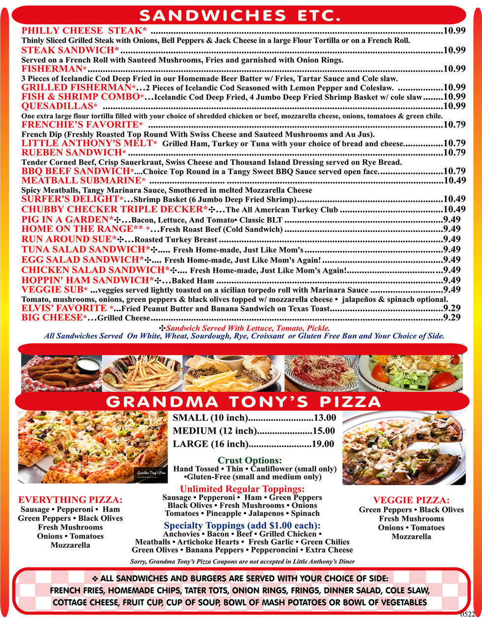 MENU | Little Anthony's