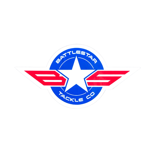 Battlestar Tackle Co Kiss Cut Sticker 3.75" | CA Surf Fishing CSF