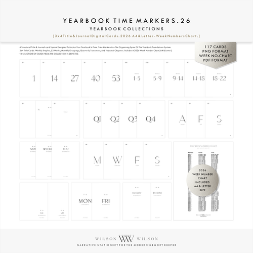 Yearbook Time Markers. 2026 | Wilson Wilson