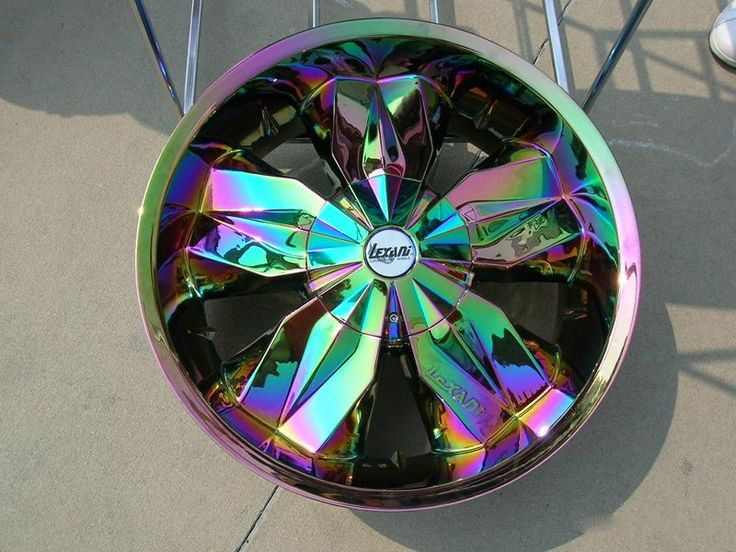 Optical Illusion Color Changing Custom Chrome Flip-Flop Wheel's Car ...