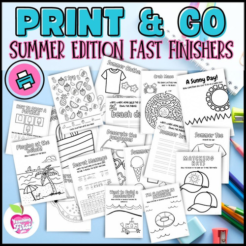End of the Year Summer Themed Printable Workbook | Teaching In First