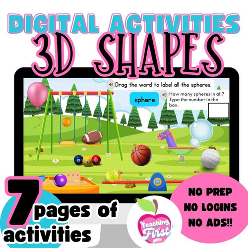 Look and Label 3D Shapes Digital Activity for Google Slides | Teaching ...
