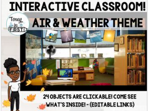AIR & WEATHER Science Virtual Classroom Editable WITH LINKS for GOOGLE ...