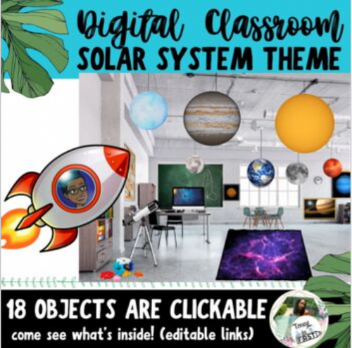 SOLAR SYSTEM Digital Virtual Classroom Editable WITH LINKS for GOOGLE ...