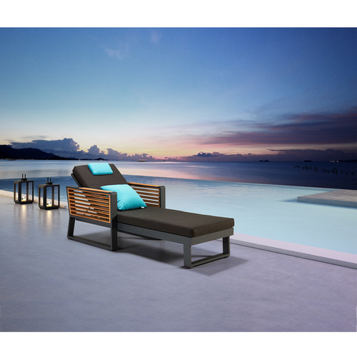 HIGOLD New York Patio Chaise Lounger, Black - Series 2040 | HIGOLD Shop