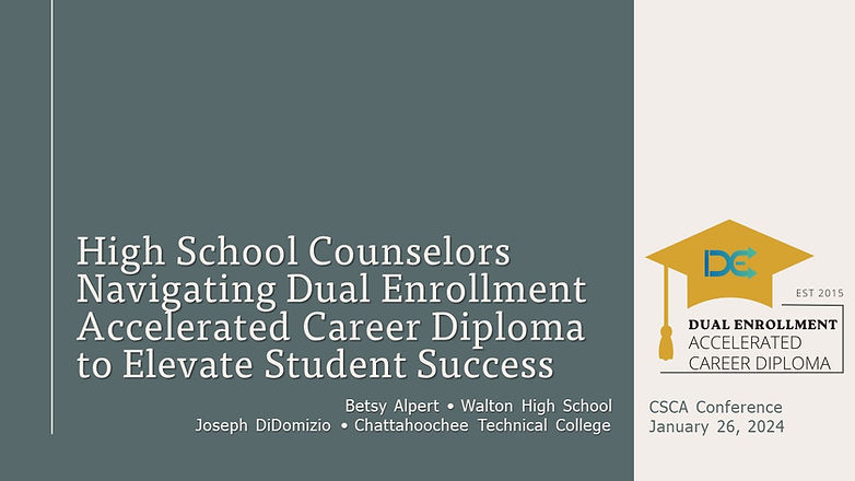 Dual Enrollment Accelerated Career Diploma | Walton High School ...