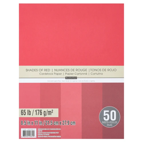 Cartulinas Recollections Shades of Red | Crafty Mommy