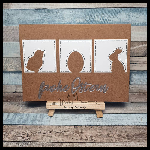 Plotterdatei Osterkarte Kleines Dreierlei | Jay Jay Plottdesign