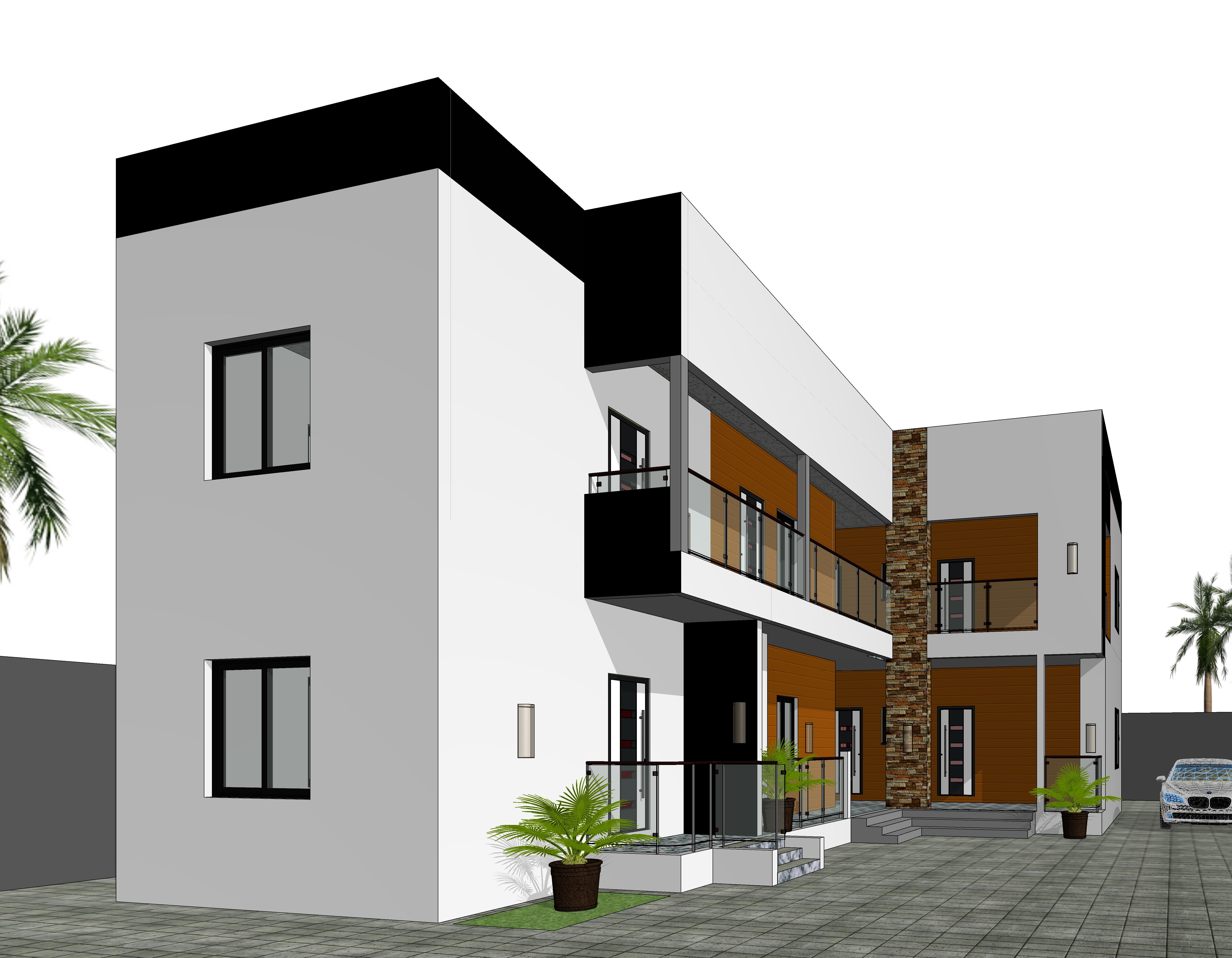 Modern Residential House 3D Render | ArchiVinci | 52419