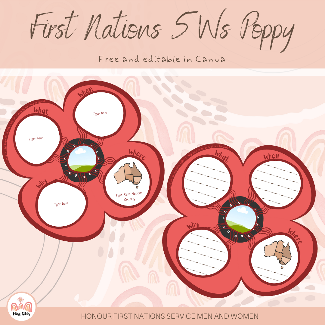 First Nations Anzac Honour Wall Poppy