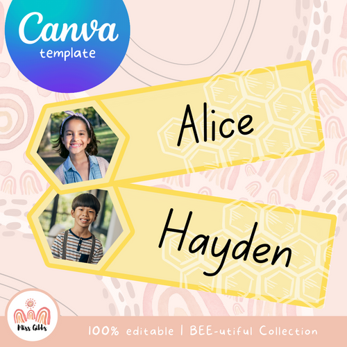 Customisable BEE-utiful name labels | Miss Gibbs