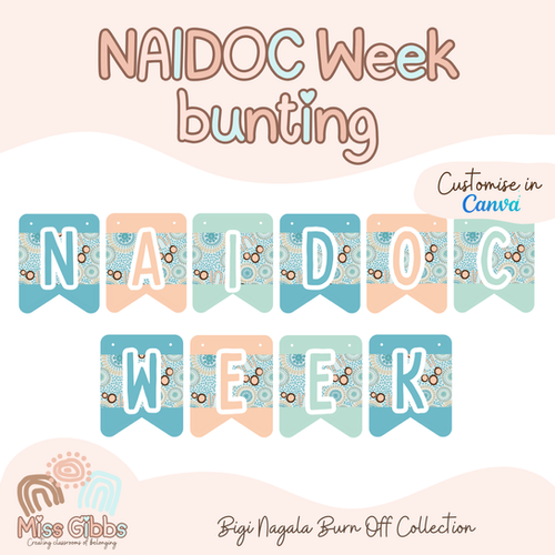 Miss Gibbs x Bigi Nagala Burn Off NAIDOC Week bunting | Miss Gibbs
