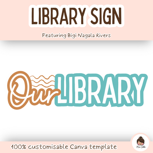 Miss Gibbs x Bigi Nagala Library Sign - Rivers | Miss Gibbs