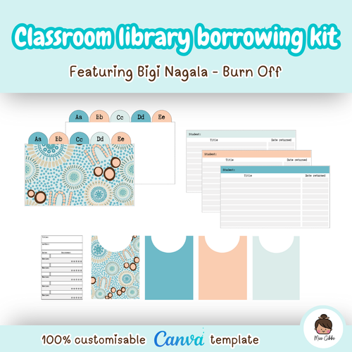 Classroom library borrowing set featuring Bigi Nagala Burn Off | Canva ...