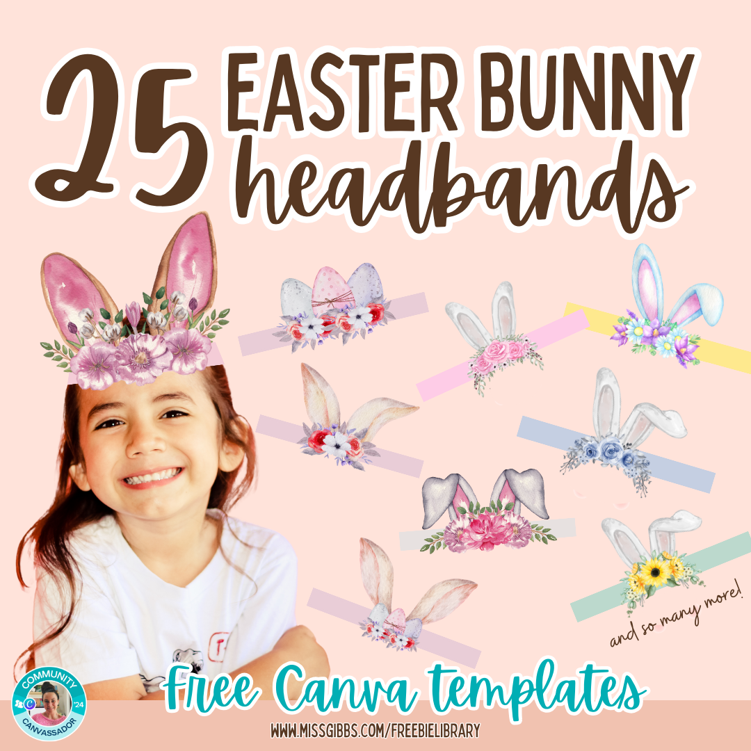 25 free Easter Bunny headbands you and your students will adore!