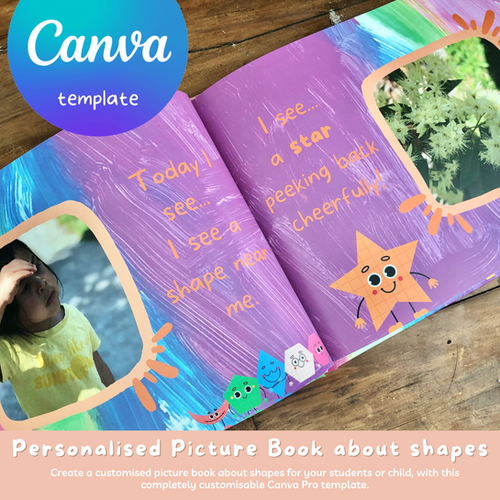 Today I See... Shapes | Poppy Picture Book - Canva Template | Miss Gibbs