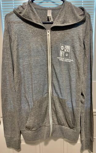 FOPAS logo Light weight Gray Zip-up Hooded Jacket | FOPAS