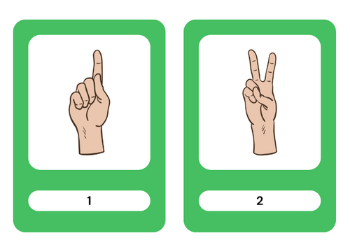 Numbers 1 - 10 ASL Flashcards | Fig Tree Learning