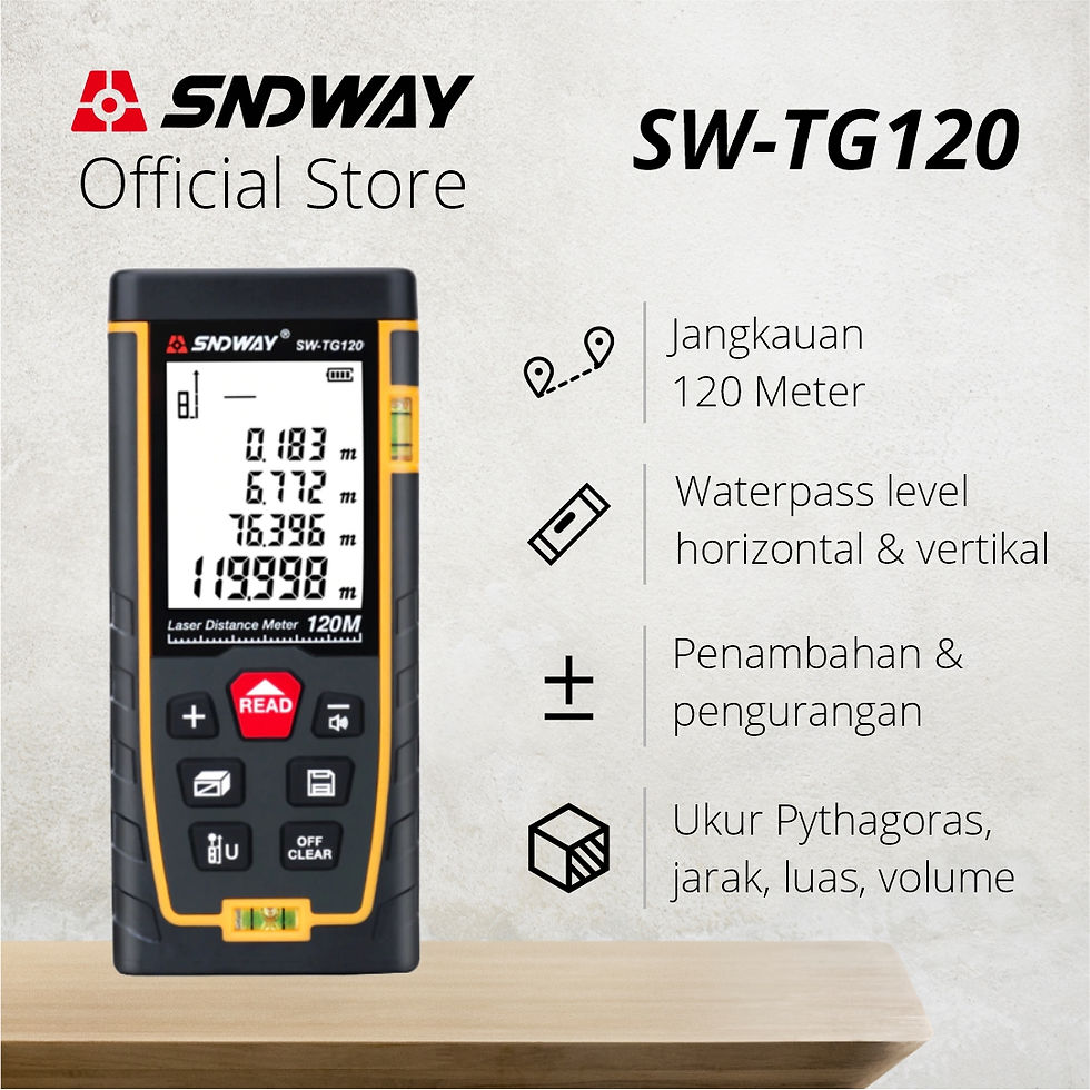 SNDWAY Meteran Laser Digital Distance 120 Meter SW-TG120 | SNDWAY Indonesia