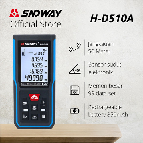 SNDWAY Meteran Digital 50 Meter H-D510A High Capacity Memory Recharge | SNDWAY Indonesia